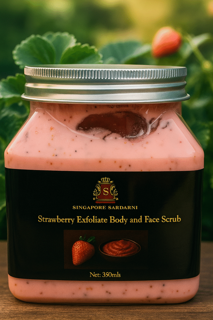 Strawberry Exfoliate Body and Face Scrub - Singapore Sardarni